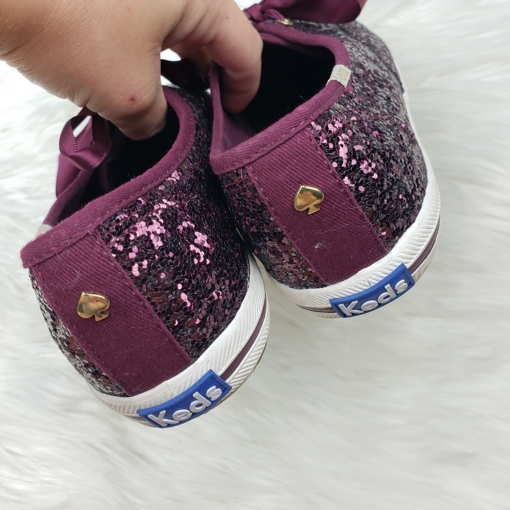 Kate Spade Keds Collaboration Glitter Sneakers Euc - Gem
